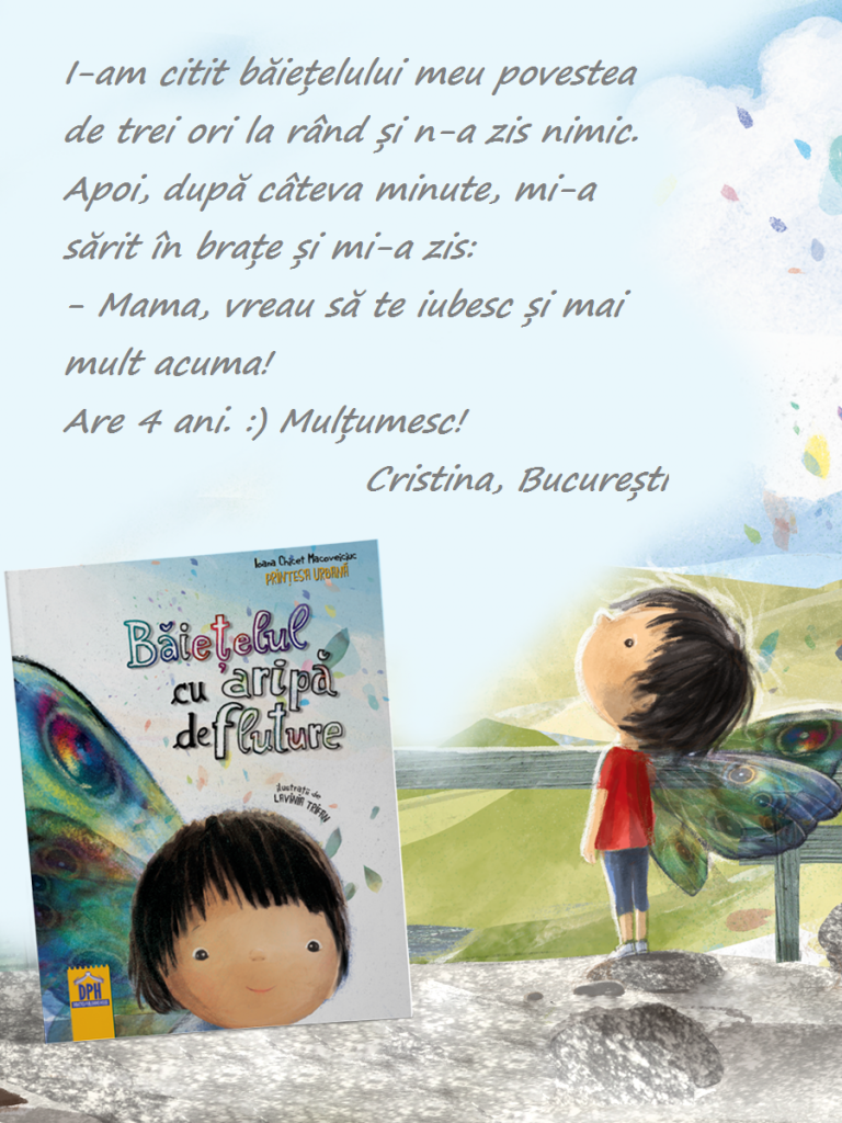 Băiețelul cu aripă de fluture, carte vindecătoare despre un copil ...